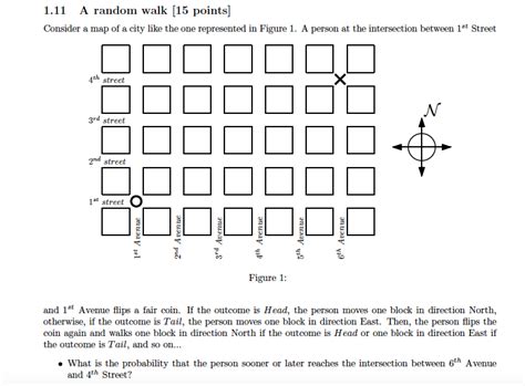 Solved A Random Walk Points Consider A Map Of A Chegg