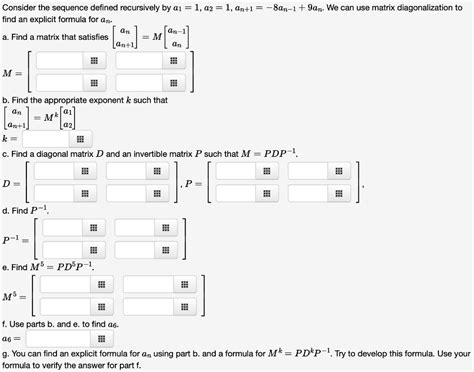 solved 8an 1 9an we can use matrix diagonalization to