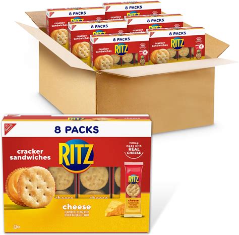 Ritz Cheese Sandwich Crackers Lunch Snacks 48 Snack Packs