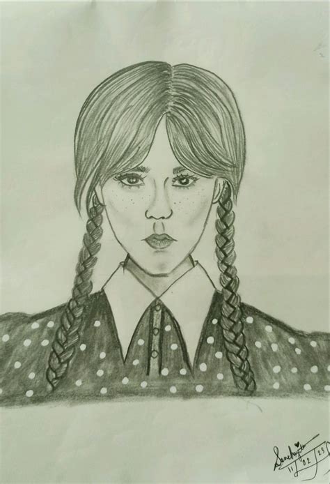 Sanchayita Dutta On Linkedin Wednesdayaddams Drawingsketch