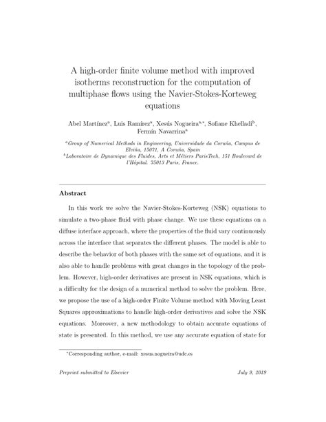 Pdf A High Order Finite Volume Method With Improved Isotherms Reconstruction For The