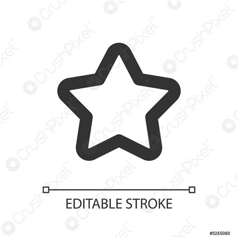 Star Pixel Perfect Linear Ui Icon Stock Vector 5265080 Crushpixel