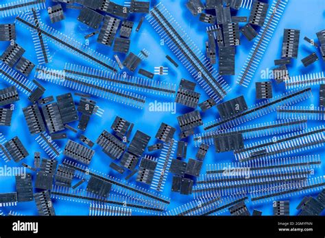 Pin Mm Single Row Female And Male Pin Header Connector Stock Photo Alamy
