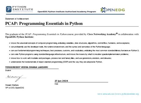 Yerikireddy Veera Dhanalakshmi On Linkedin Cisconetworking Openedg