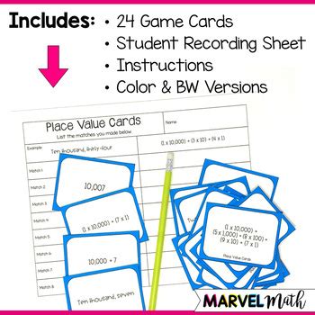 Place Value Game Expanded Notation Standard Form Word Form Expanded Form Marvel Math