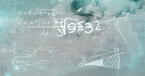 Mathematical Equations And Scientific Formulas Image Over Abstract Background Stock Image