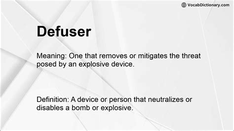 Defuser Meaning Youtube