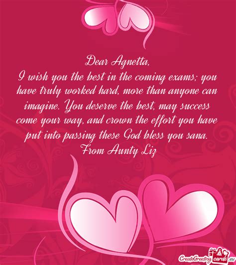 Dear Agnetta Free Cards