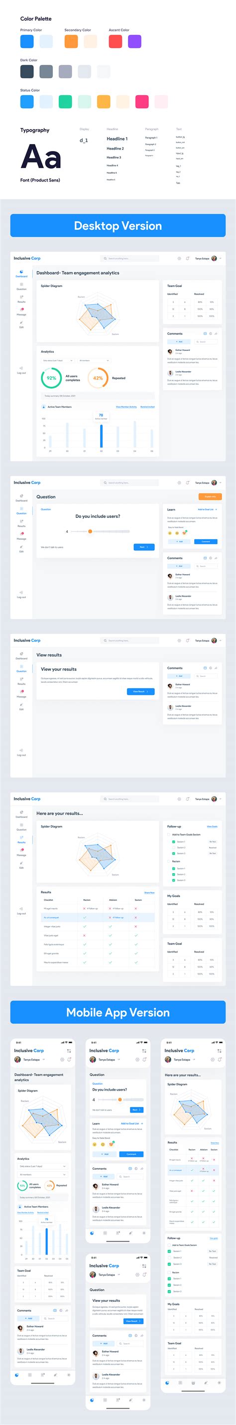Quiz Web App Behance