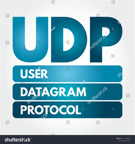 Udp User Datagram Protocol Acronym Technology Stock Vector Royalty