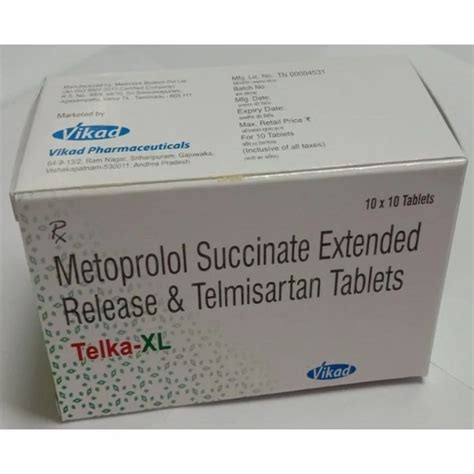 Metoprolol Succinate Telmisartan Tablets At Rs 1600box Metoprolol