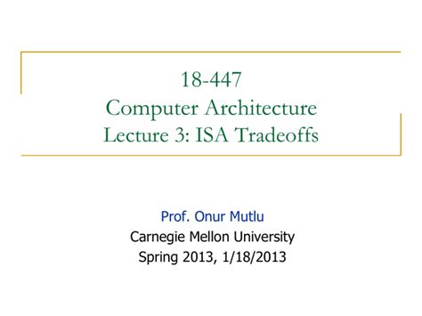 18 741 advanced computer architecture lecture 1