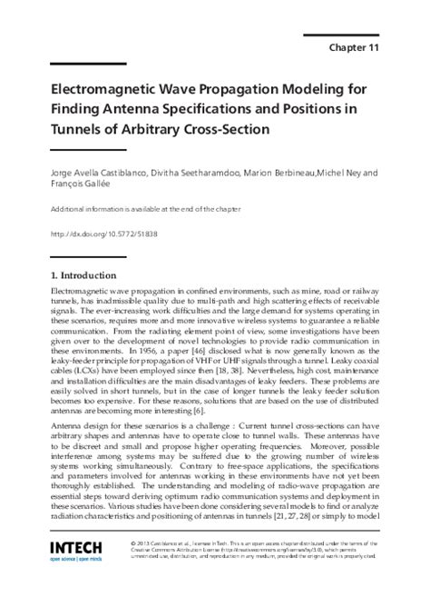 Pdf Electromagnetic Wave Propagation Modeling For Finding Antenna Specifications And Positions