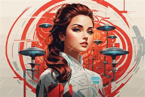 Premium Vector Lady Illustration Genetic Manipulation