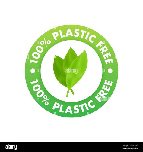 Plastic Free Green Icon Badge Bpa Plastic Free Chemical Mark Vector