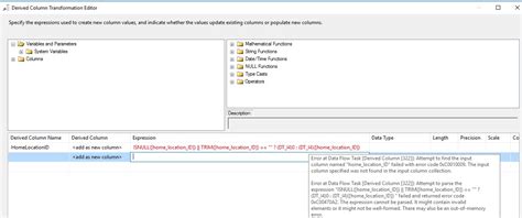 Ssis Data Conversion Transformation Editor Null Microsoft Qanda
