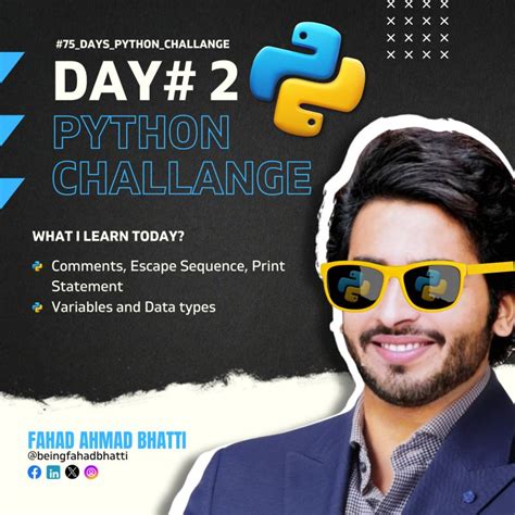 Fahad Ahmad Bhatti On Linkedin Pythonprogramming 75daysofpythonchallange Pythonchallange