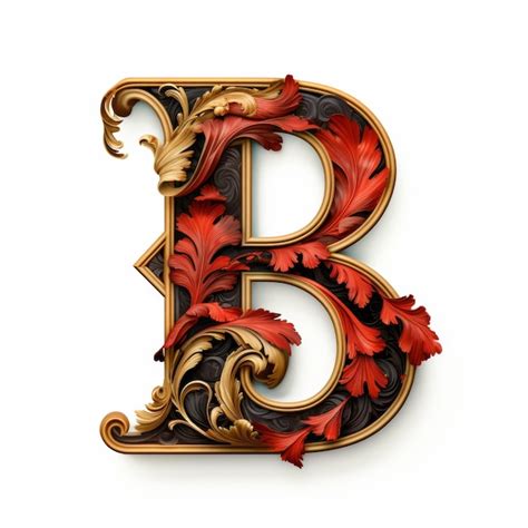 Premium Photo Stylized Letter B Isolated On White Background