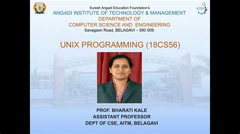 unix 18cs56 vtu module 1 file system in unix os youtube