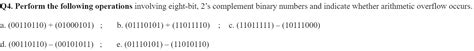 Solved Q4 Perform The Following Operations Involving