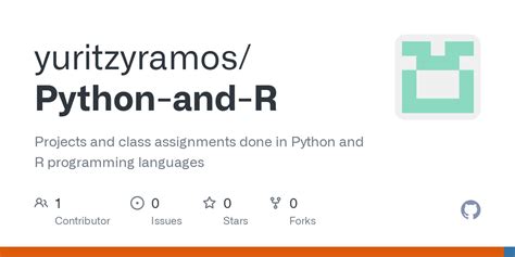 GitHub Yuritzyramos Python And R Projects And Class Assignments Done In Python And R