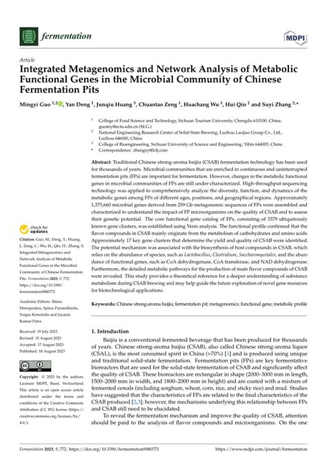 Pdf Integrated Metagenomics And Network Analysis Of Metabolic Functional Genes In The