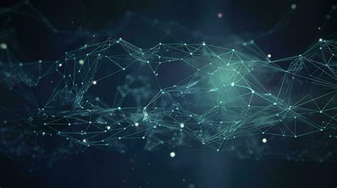 Technologic Linear Background With Dots And Lines In The Style Of Dark Teal And Dark Sky Blue