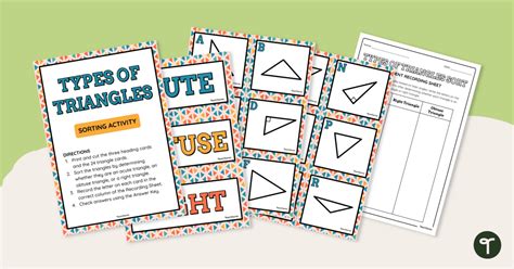 4th Grade Answers Identifying Triangles Worksheet
