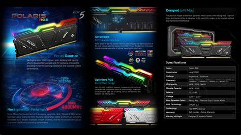 GeIL Unveils DDR5 8000 Memory Kits Polaris With RGB Evo V With Active Cooling Tech