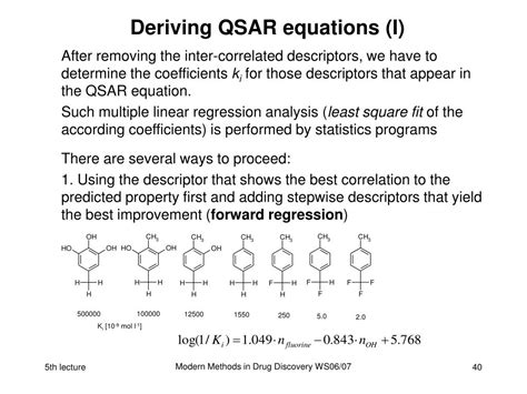 Ppt Qsar Qspr Statistics Correlation Similarity And Descriptors