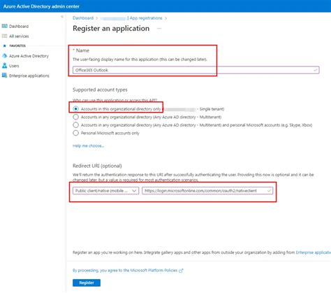 Configure OAuth Authentication With Office Outlook