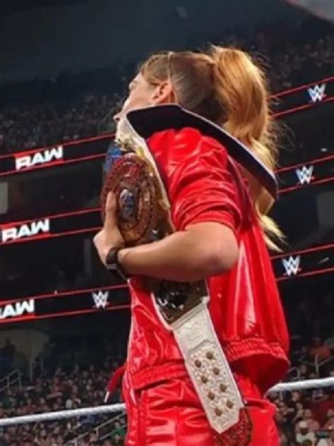 Becky Lynch Wwe Monday Night Raw Red Jacket Texas Jackets