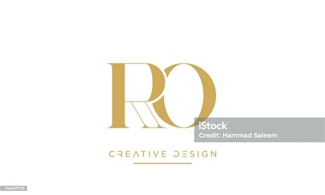 Ro 또는 알파벳 문자 추상 럭셔리 로고 아이콘 벡터 모노그램 0명에 대한 스톡 벡터 아트 및 기타 이미지 0명 3차원 형태 개념 Istock