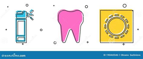 Set Bottle With Nozzle Spray Tooth And Condom In Package Safe S Stock Vector Illustration Of