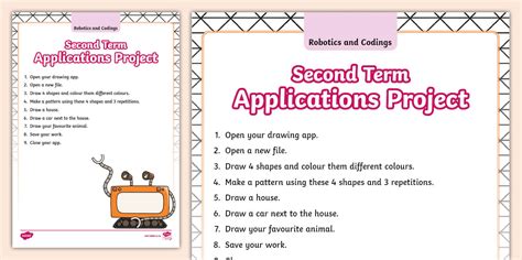 Grade 1 Coding And Robotics Second Term Application Project