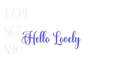 Hello Lovely Font Free Download Now