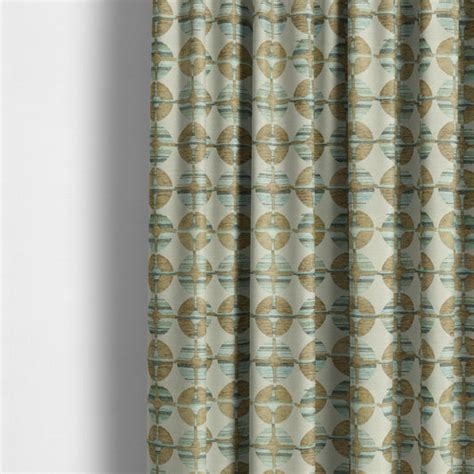 Blue Medallion Curtains Yorkshire Fabric Shop
