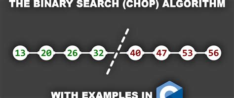 The Binary Search Chop Algorithm With Examples In C Dev Community