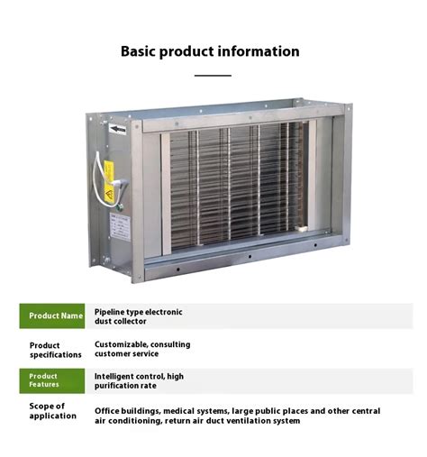 Esp Filter New Pipeline Type Electrostatic Precipitator Central Air