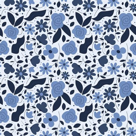 Premium Vector Floral Shape Seamless Pattern