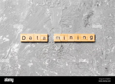 Data Mining Word Written On Wood Block Data Mining Text On Cement
