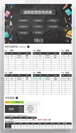 学生成绩管理系统专题模板 学生成绩管理系统图片素材下载 我图网