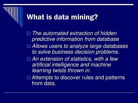 Ppt Introduction Of Data Mining And Association Rules Powerpoint Presentation Id 6747545