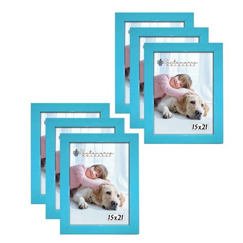 Kit Molduras Porta Retrato X Azul Tifanny Com Glitter