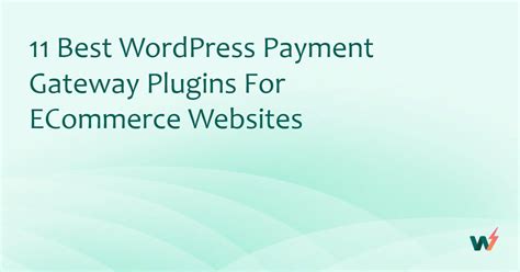 11 Best Wordpress Payment Gateway Plugins For Ecommerce Websites Instawp