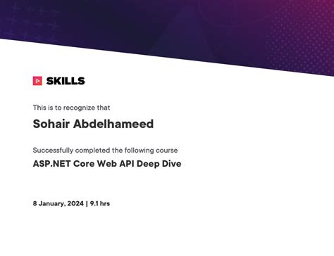 Completed Aspnet Core Web Api Course Sohair Abdelhameed Morad Posted On The Topic Linkedin