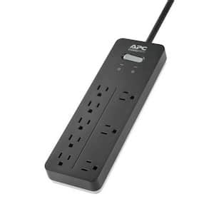 Apc White Surgearrest Surge Protector With 6 Outlets And 2 Usb Ports