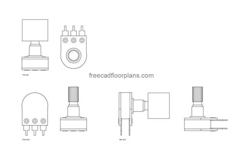 Potentiometer Free Cad Drawings
