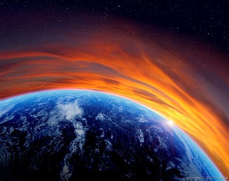 Earth From Space With Sunrise
