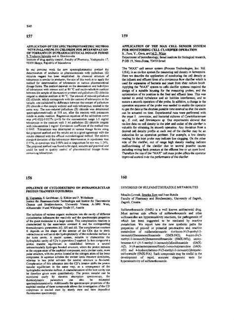 Pdf Application Of The Max Cell Sensor System For Monitoring Cell